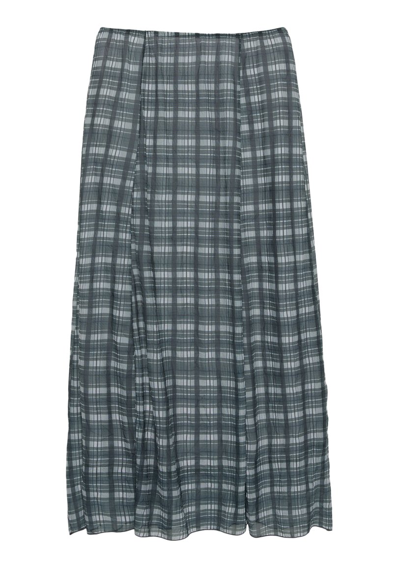 PULL&BEAR CHECK MIDI - A-snit nederdel - grey/grå - Zalando.dk