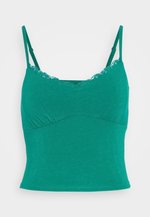 Hollister Co. BARE TRIM RUCHED BUST CUPS - Felső - pepper green/zöld ...