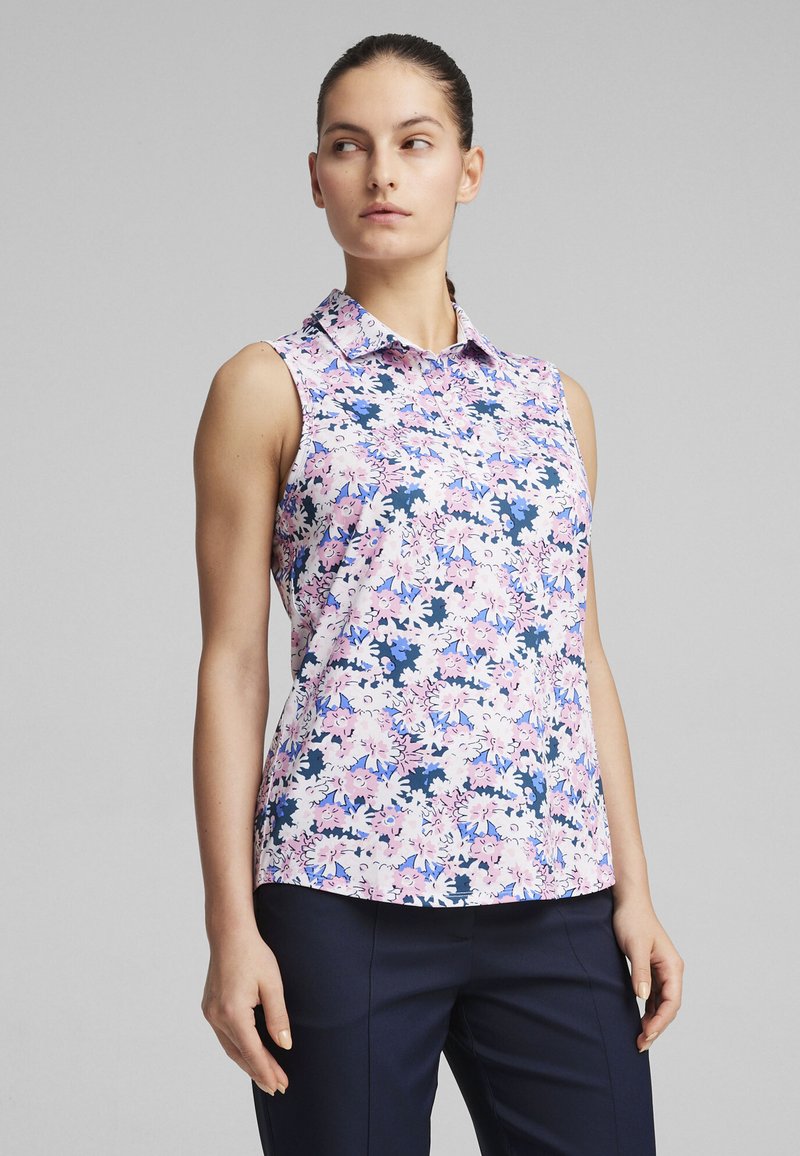 Puma BLOOM SLEEVELESS - Piké - pink icing white glow/ljusrosa - Zalando.se