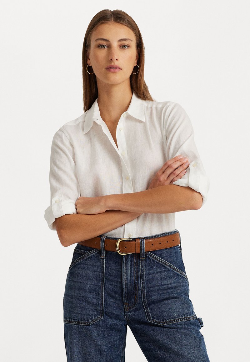 Lauren Ralph Lauren KARRIE LONG SLEEVE SHIRT - Hemdbluse - white/weiß ...