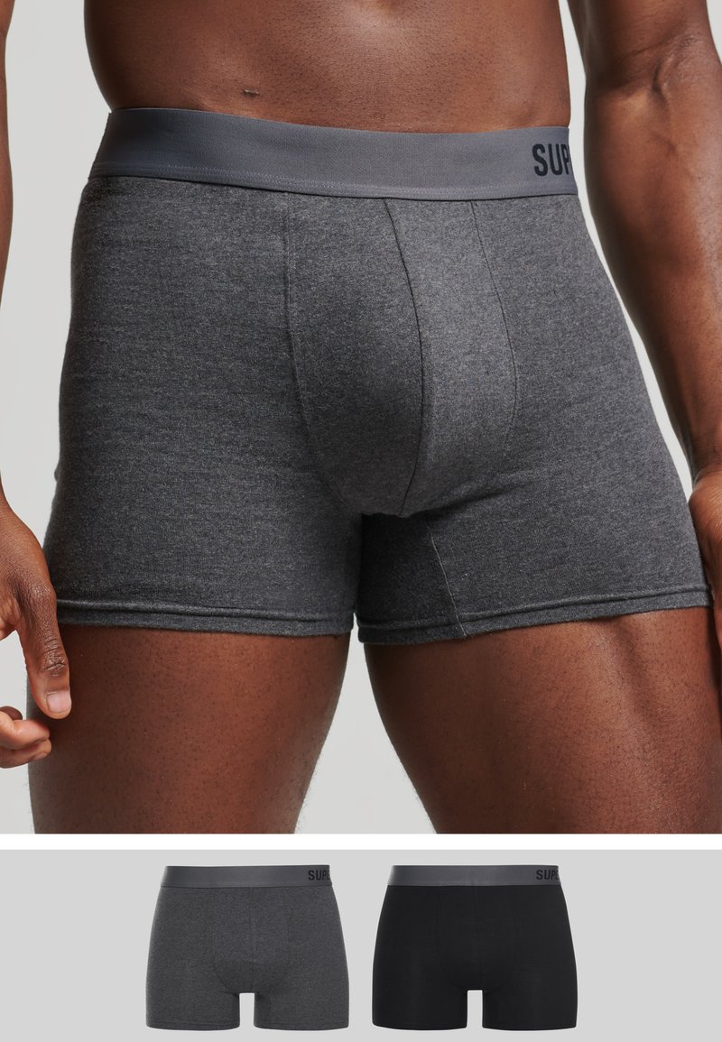 Superdry OFFSET - Pants - black/charcoal/black - Zalando.de