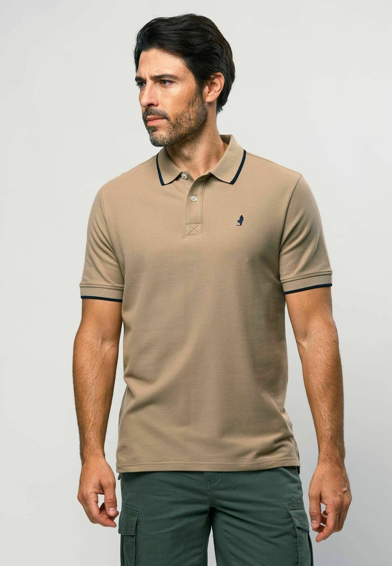 MCS RIVER - Polo - silver mink/beige chiné - ZALANDO.FR