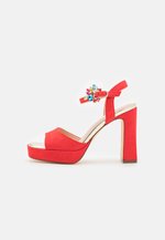 Menbur Sandale cu toc - rot/roșu - Zalando.ro