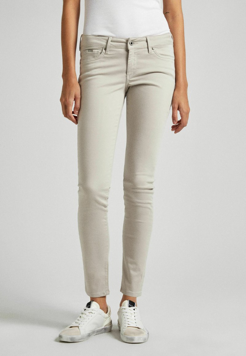 Pepe Jeans Jeansy Slim Fit/beżowy - Zalando.pl