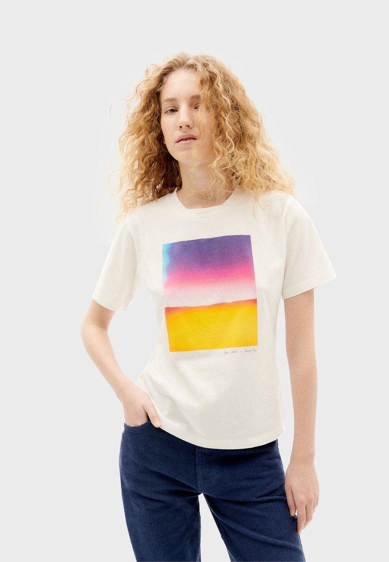 Thinking Mu Light T Shirt Print White Weiß Zalando De