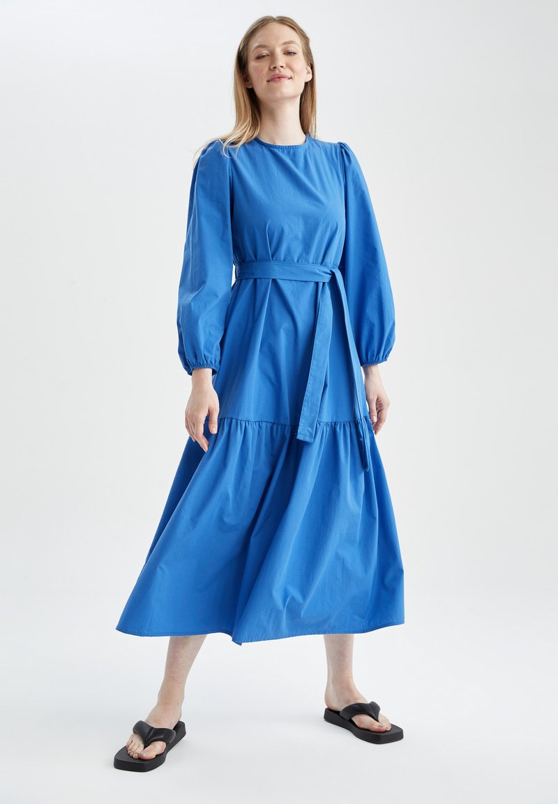DeFacto TIERED - Freizeitkleid - blue/blau - Zalando.de