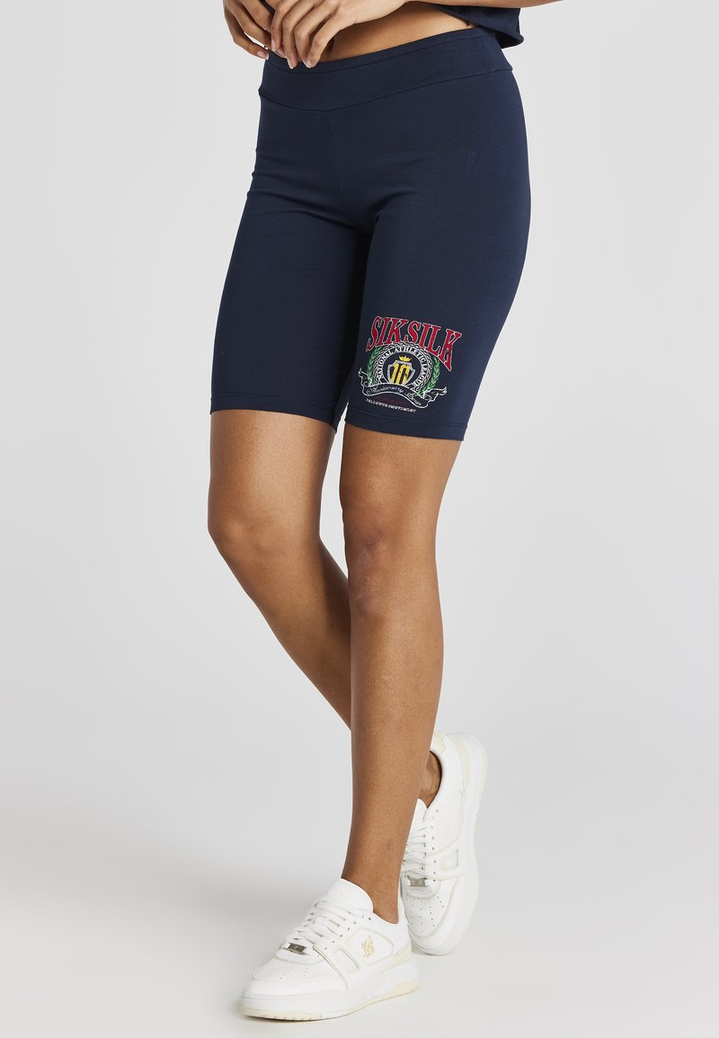 SIKSILK VARSITY CYCLE SHORTS - Shorts - navy/mørkeblå - Zalando.dk