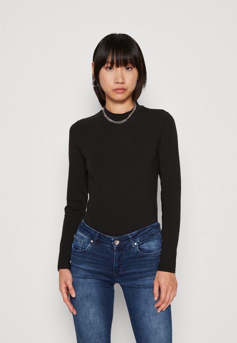ONLY ONLLIVE LOVE HIGH NECK BODY - Topper langermet - black/svart ...