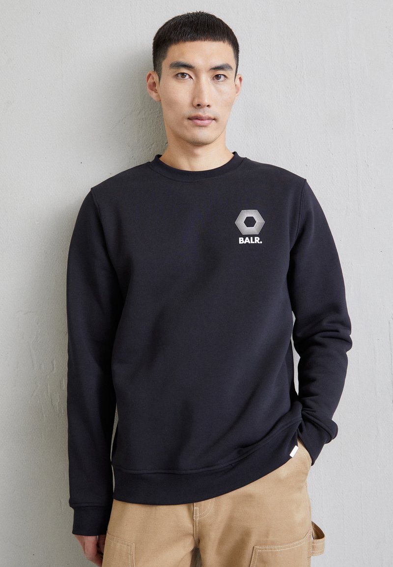 BALR. OLAF STRAIGHT HEX CREWNECK - Sweatshirt - jet black/svart ...