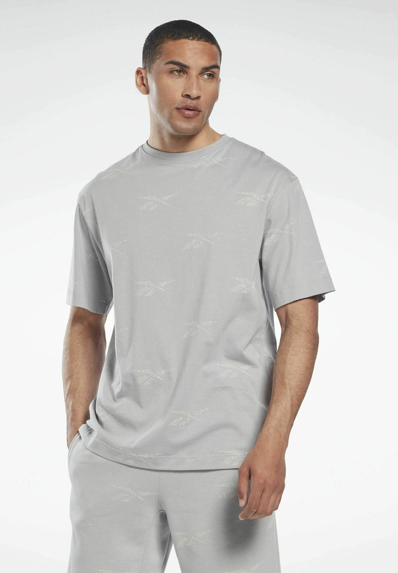 Reebok T-shirt z nadrukiem/szary - Zalando.pl
