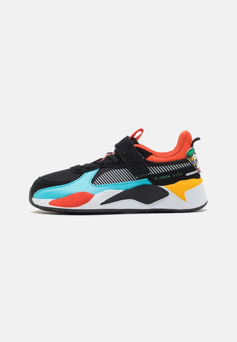 Puma RS-X BLOCK PARTY AC UNISEX - Sneaker low - black/white/hero blue ...