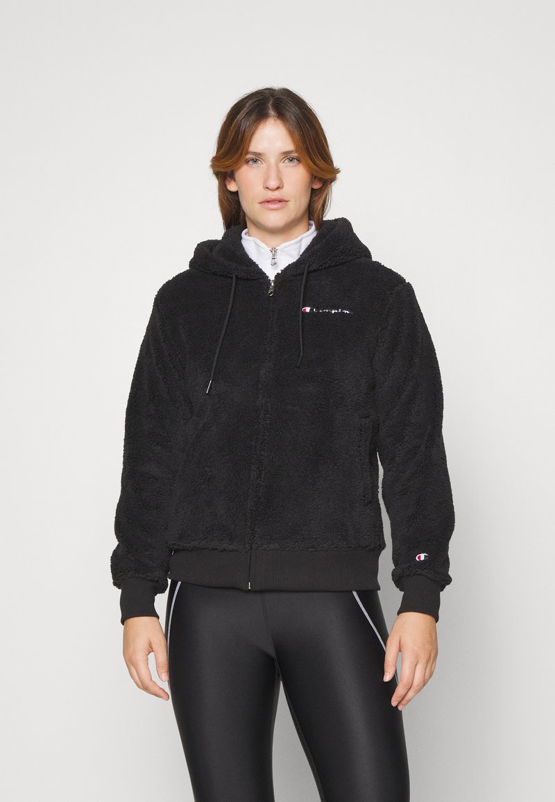 Champion HOODED FULL ZIP - Veste polaire - black/noir - ZALANDO.FR