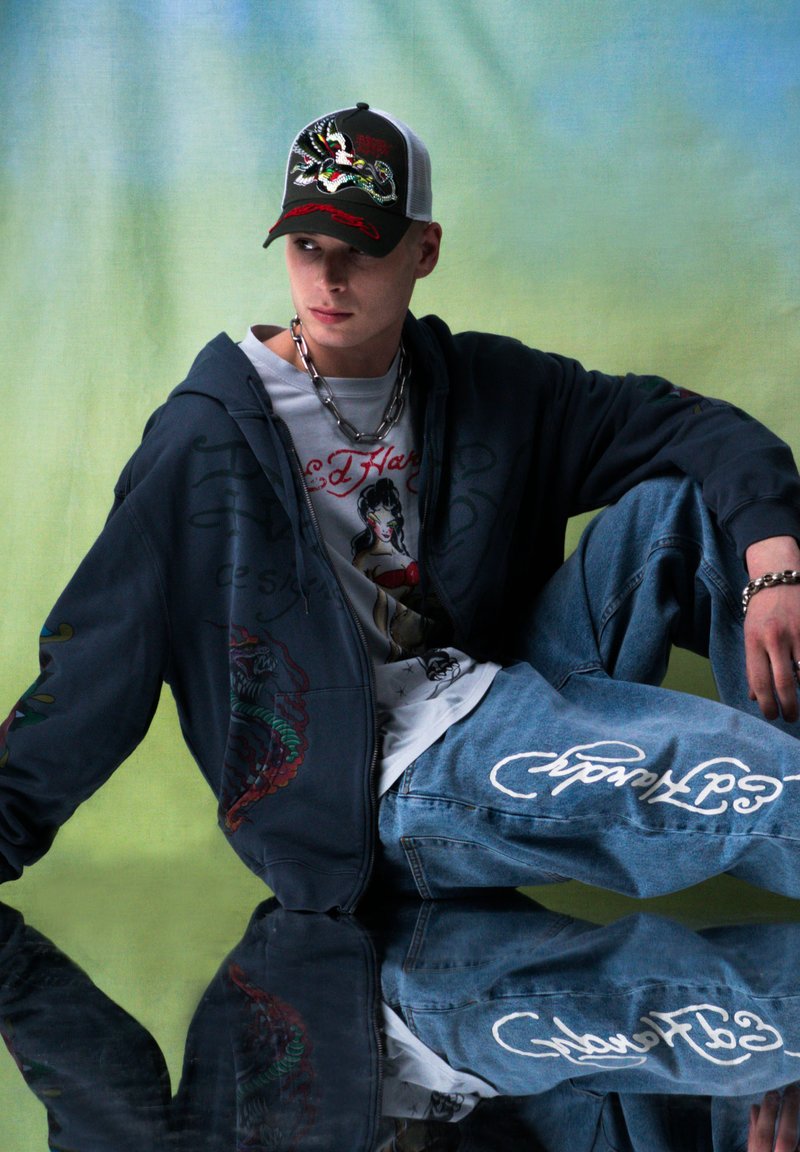 Ed Hardy EAGLE-SNAKE TWILL - Cap - olive white/oliv - Zalando.at