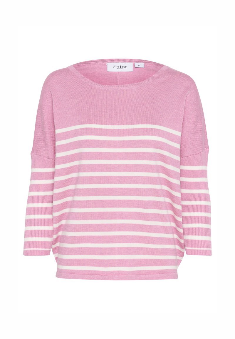 Saint Tropez MILASZ R-NECK ST. - Strickpullover - sea pink mel ice ...