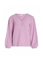 VILA MIT V-AUSSCHNITT - Blusa - pastel lavender/lila - Zalando.es
