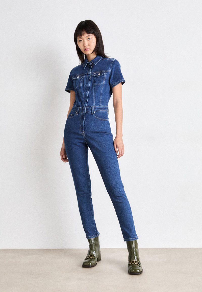 Tommy Jeans SEAM - Jumpsuit - denim medium/blue denim - Zalando.de