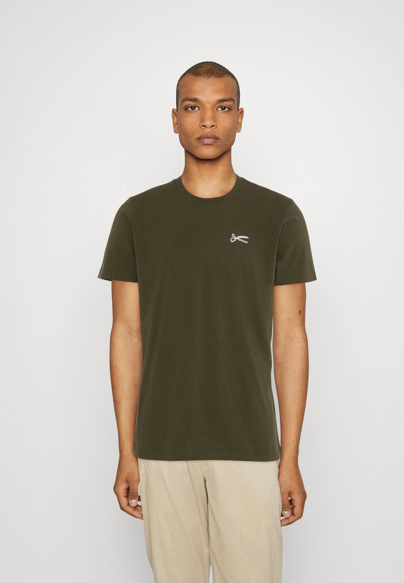 Denham SCISSOR TEE - T-shirt basic - army green/donkergroen - Zalando.nl