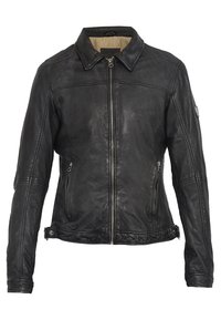 Kaporal BODDY VINTAGE - Leather jacket - black - Zalando.co.uk
