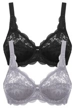 Susa 2 PACK - Bügel BH - frosty lavender schwarz/black denim - Zalando.de