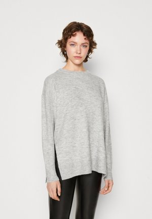 JDY JDYLIBBY ROLL NECK - Pullover - medium grey melange/gris chiné - ZALANDO.FR
