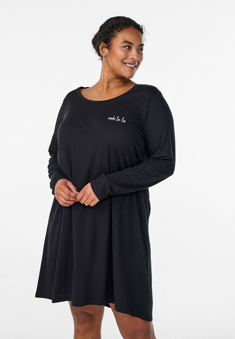 Zizzi Nightie - black oh lala/black - Zalando.ie