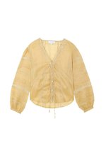 Scalpers LACE PUFF - Bluse - yellow/silberfarben - Zalando.at