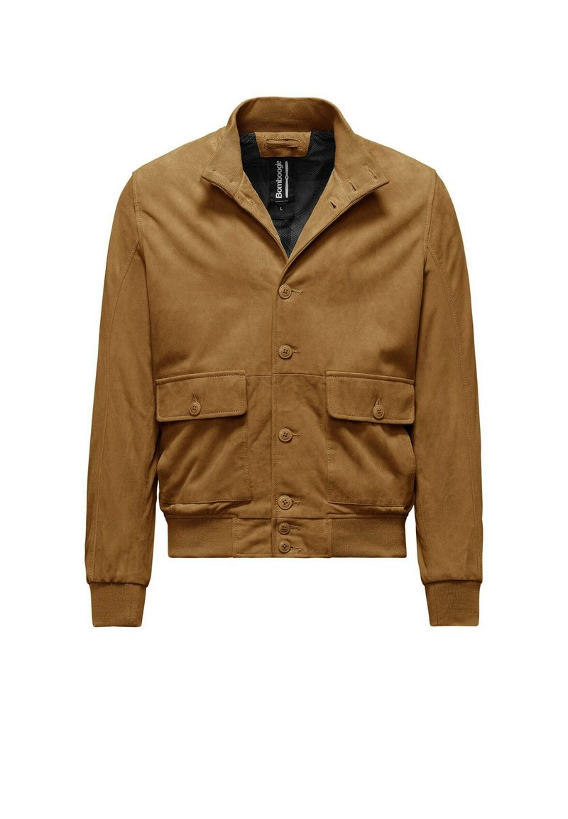 Bomboogie Lederjacke - cognac - Zalando.de