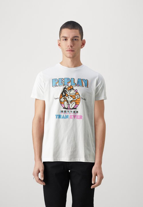Replay T-Shirt print - natural white/weiß - Zalando.ch