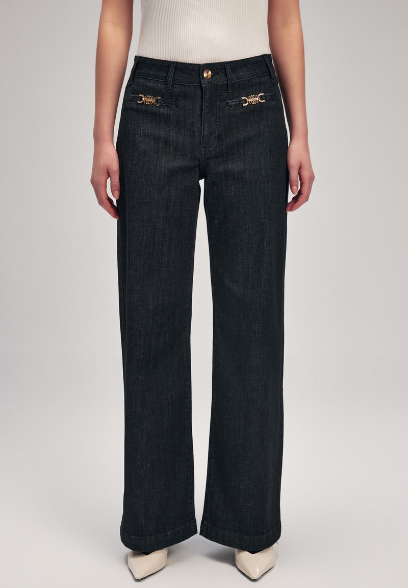 adL BUCKLE DETAILED - Jeans Bootcut - black/schwarz - Zalando.de