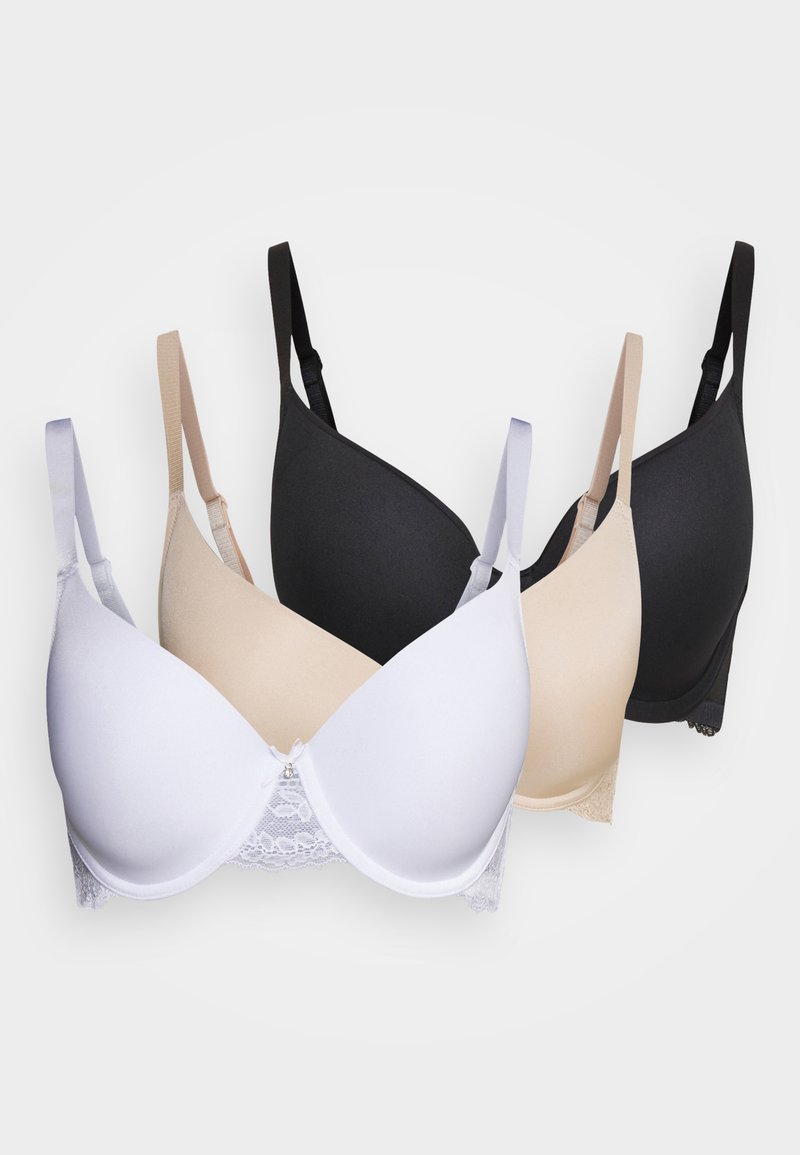 DORINA ADELE 3 PACK - Sujetador con aros - white/black/nude/blanco ...
