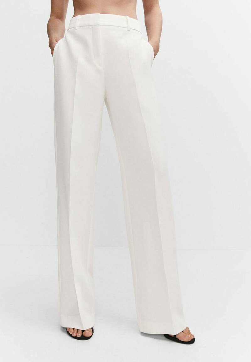 Mango BOXY - Trousers - gebroken wit/off-white - Zalando.co.uk