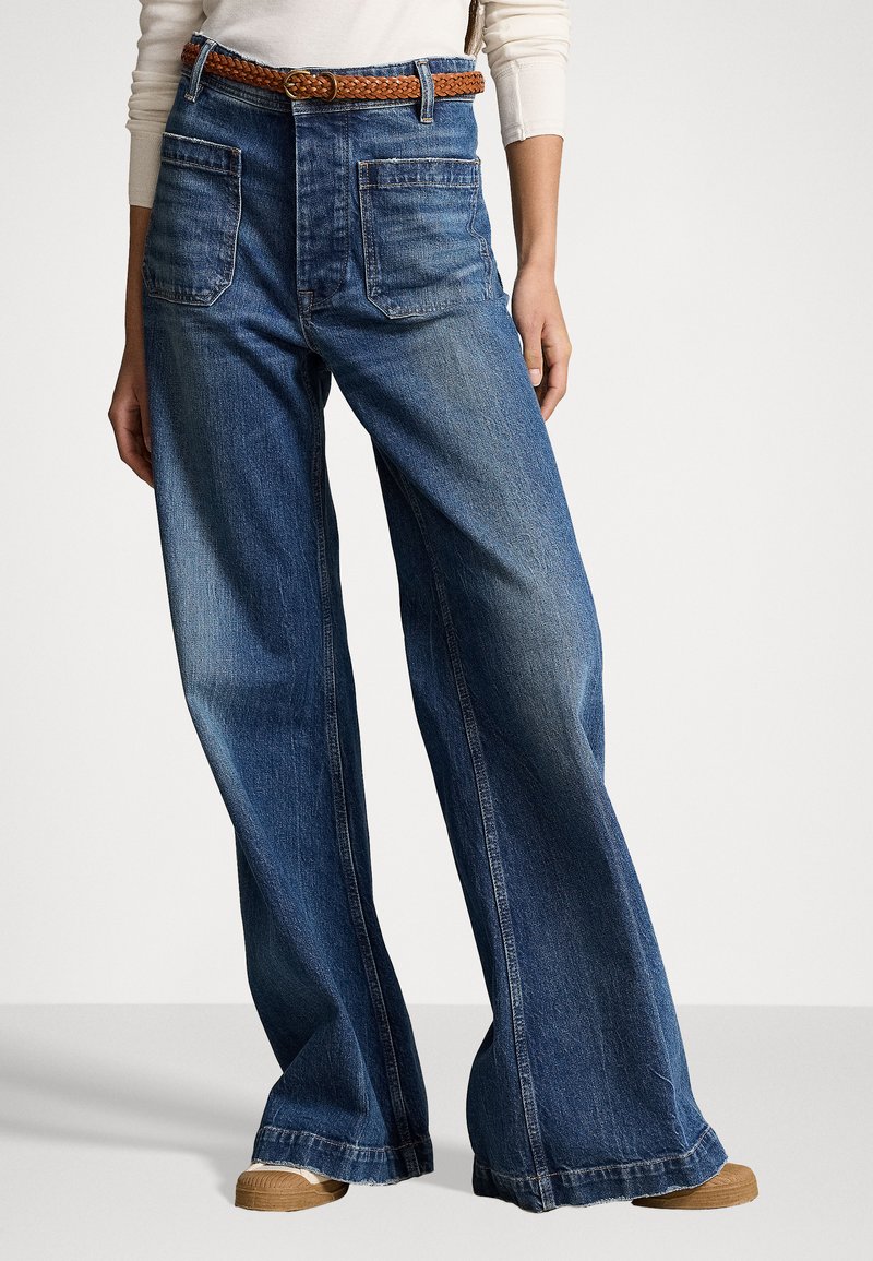 Polo Ralph Lauren STRETCH COTTON WIDE-LEG JEAN - Bootcut jeans - laceno ...