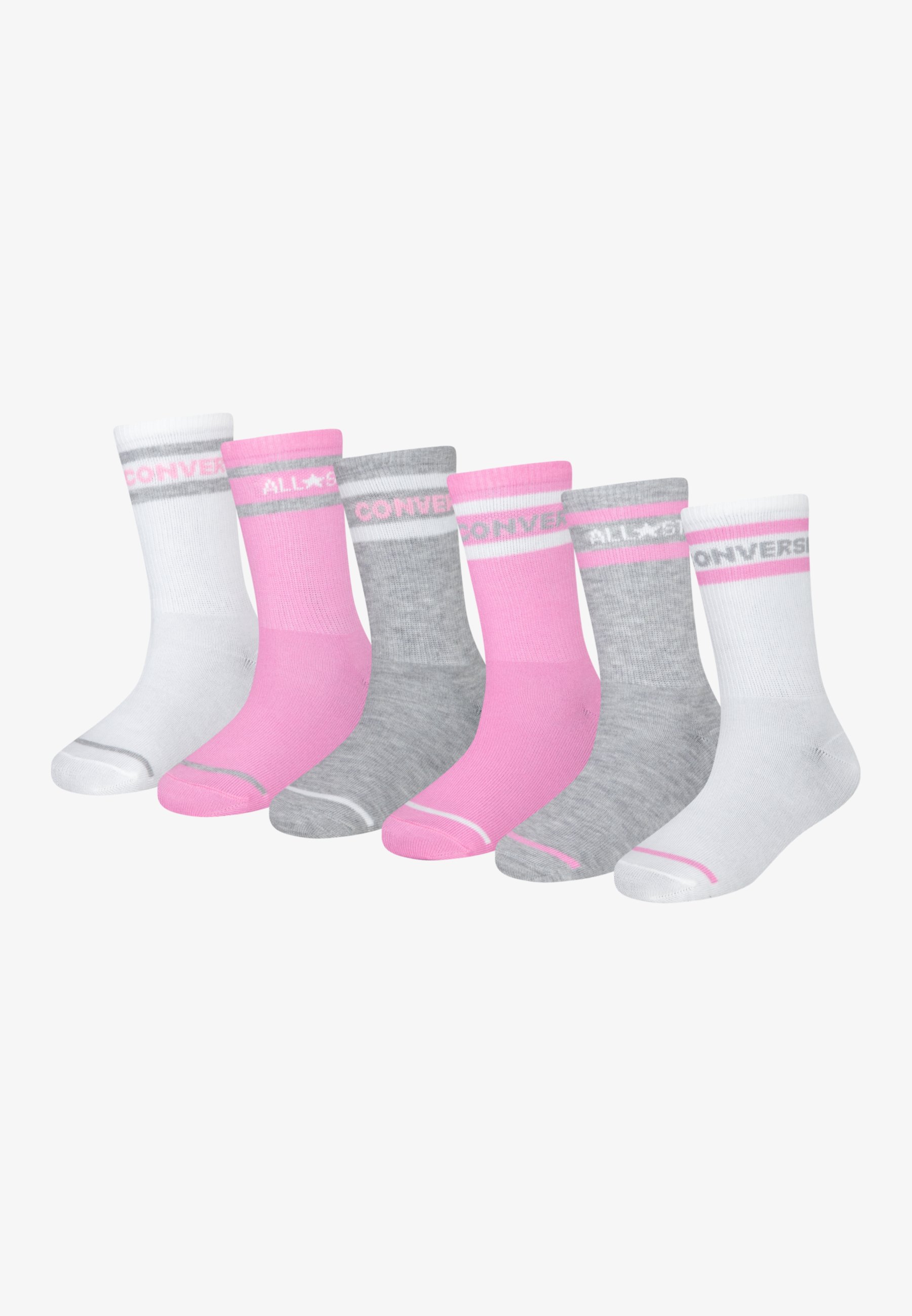 Converse WORDMARK CREW UNISEX 6 PACK Socks converse pink pink Zalando.ie