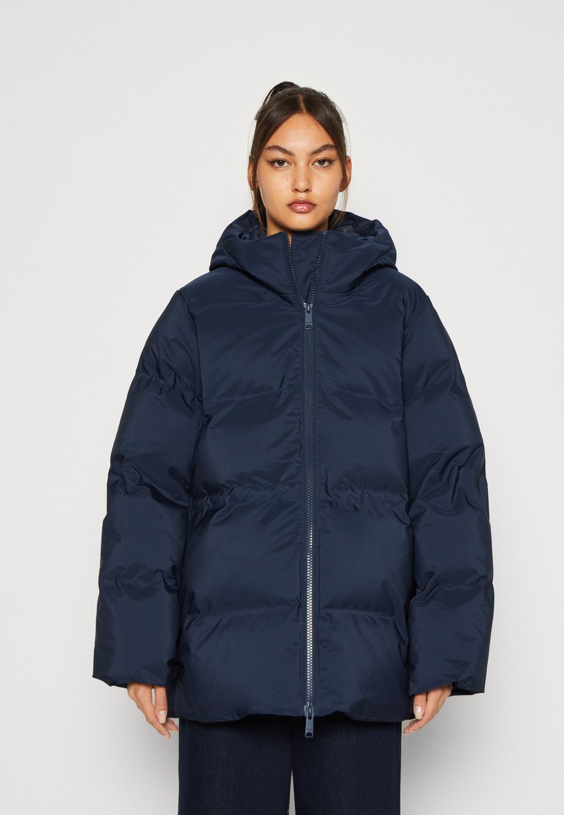 Weekday ILLISA WAISTED PUFFER - Vinterkappa /-rock - navy/grå - Zalando.se