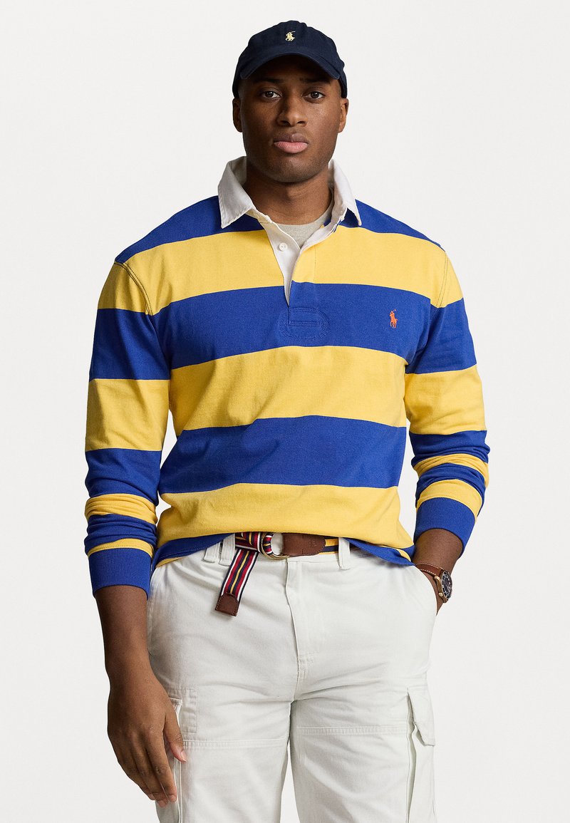 Polo Ralph Lauren Big & Tall LONG SLEEVE RUGBY - Polo shirt - chrome ...