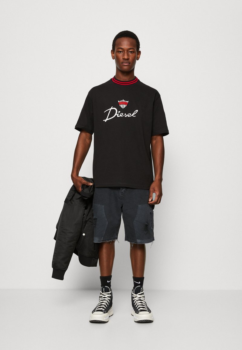 Diesel WASH UNISEX - T-Shirt print - black/schwarz - Zalando.de