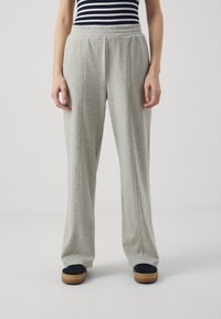 GAP LOGO FRONT SEAM WIDE LEG - Tracksuit bottoms - heather grey/light ...