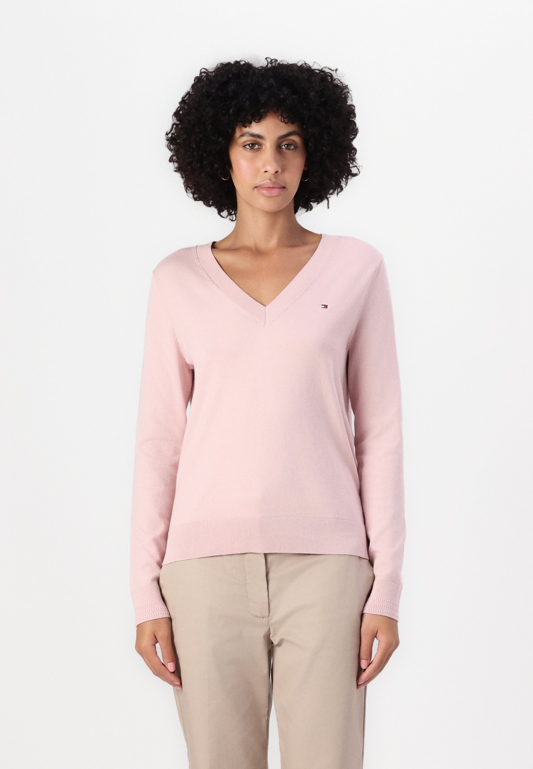 Tommy Hilfiger STITCH V NK Jumper foggy pink light pink Zalando
