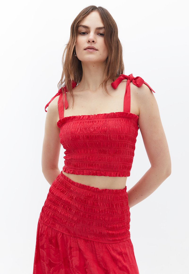 OXXO GIPPED CROP SINGLET - Top - viva magenta/fuxia - Zalando.it