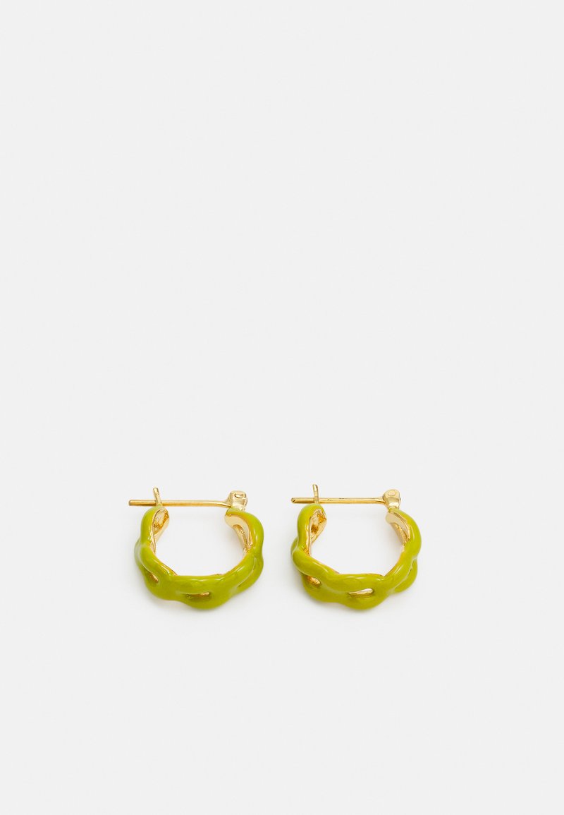 MISHO JUICY LINK HUGGY HOOPS - Earrings - lime green/green - Zalando.de