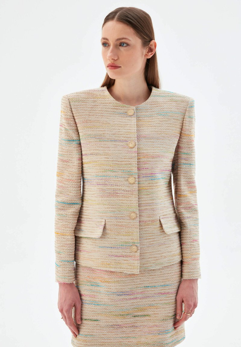 adL EMMA - Blazer - patterned vanilla/beige-meliert - Zalando.de