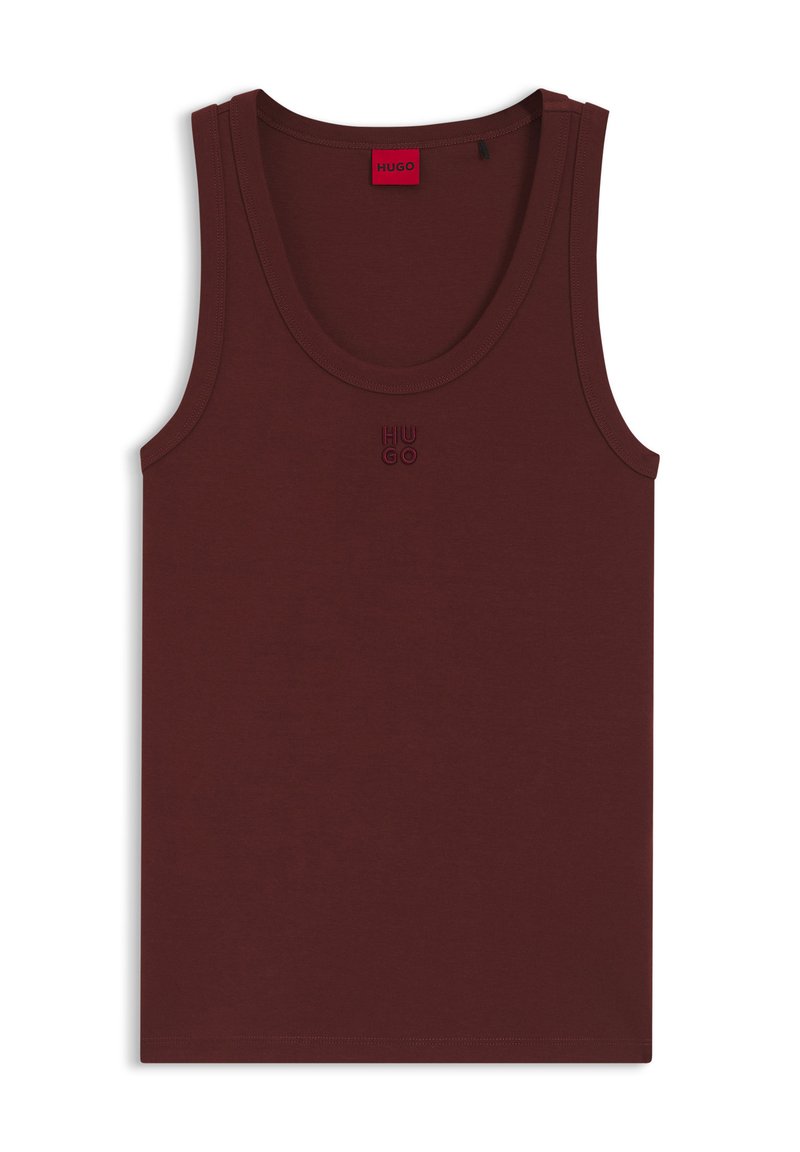 HUGO DATAMIA - Top - brown overflow/dunkelbraun - Zalando.at