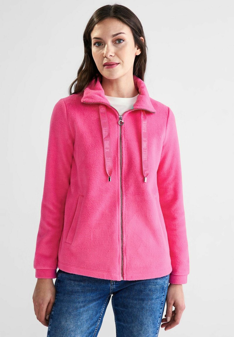 Street One MIT ZIPPER - Fleecejacke - pink/rosa - Zalando