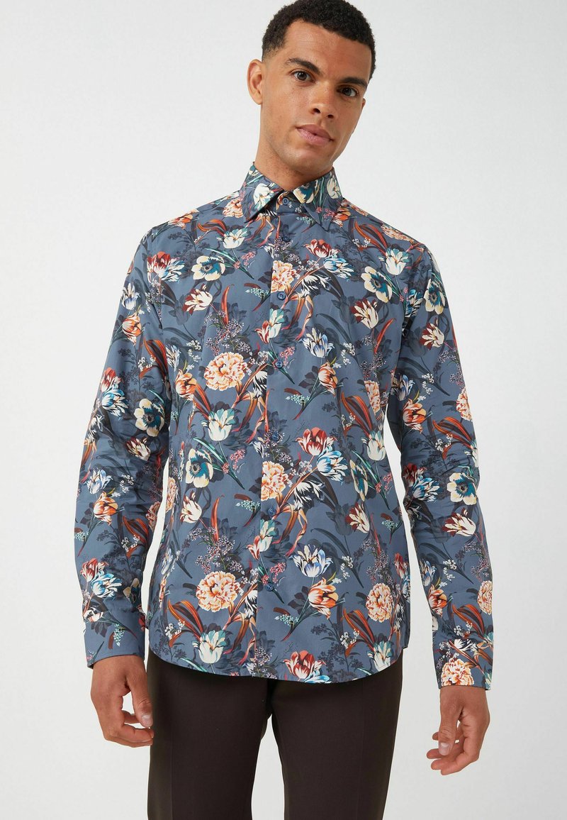 Next SIGNATURE MADE IN ITALY TEXTA PRINT - Camisa - blue/azul - Zalando.es