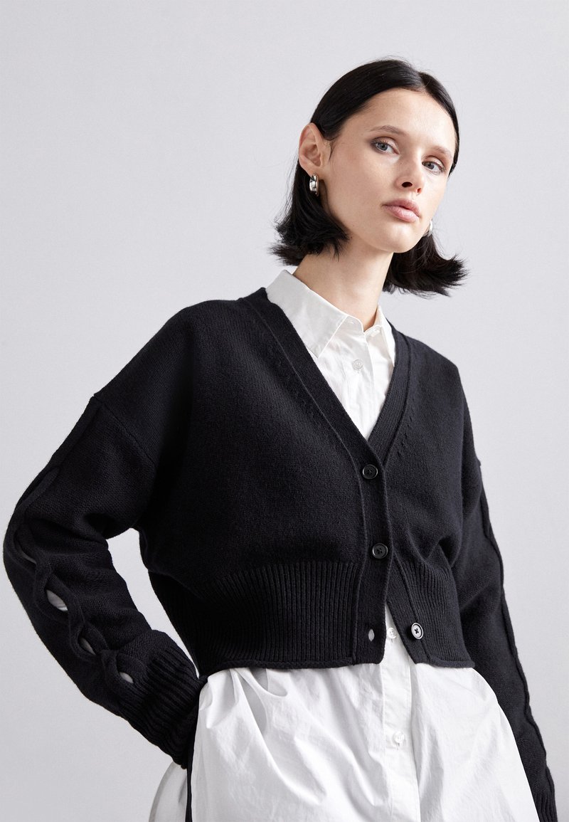Filippa K BRAIDED CARDIGAN - Chaqueta de punto - black/negro - Zalando.es