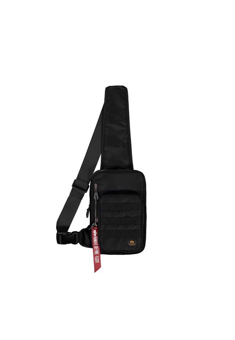 Alpha Industries LABEL SLING - Cross body bag - black - Zalando.co.uk