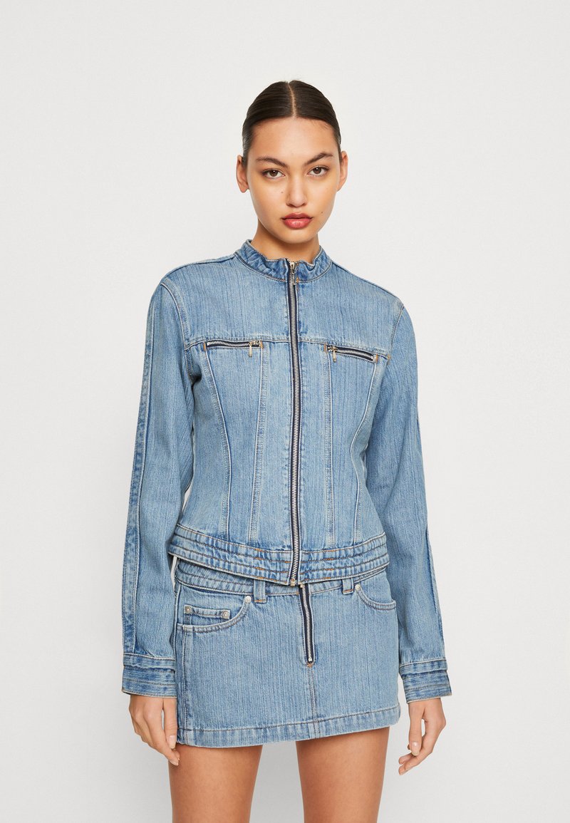 Weekday CALABASAS ZIPPED JACKET - Veste en jean - novel blue/bleu ...