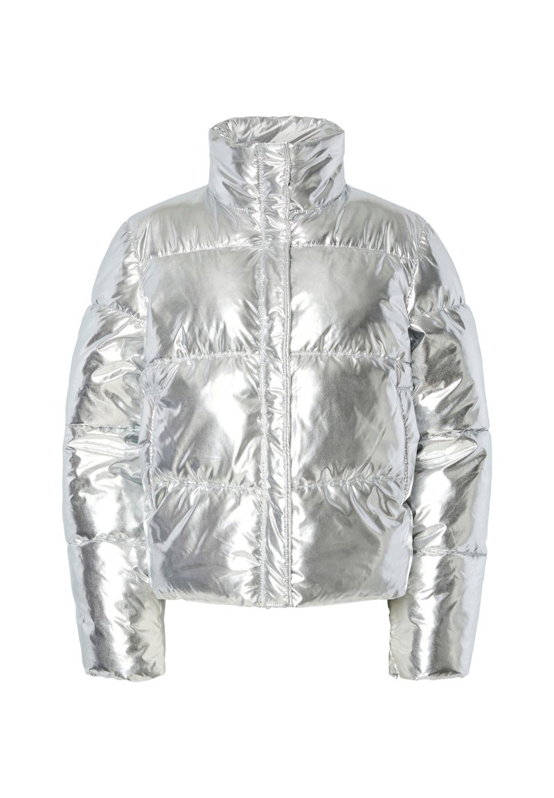 Pieces PCNAMIE PUFFER JACKET - Winter jacket - silver/silver-coloured ...