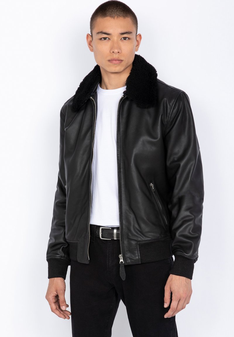 Schott CASUAL - Leather jacket - noir/black - Zalando.ie