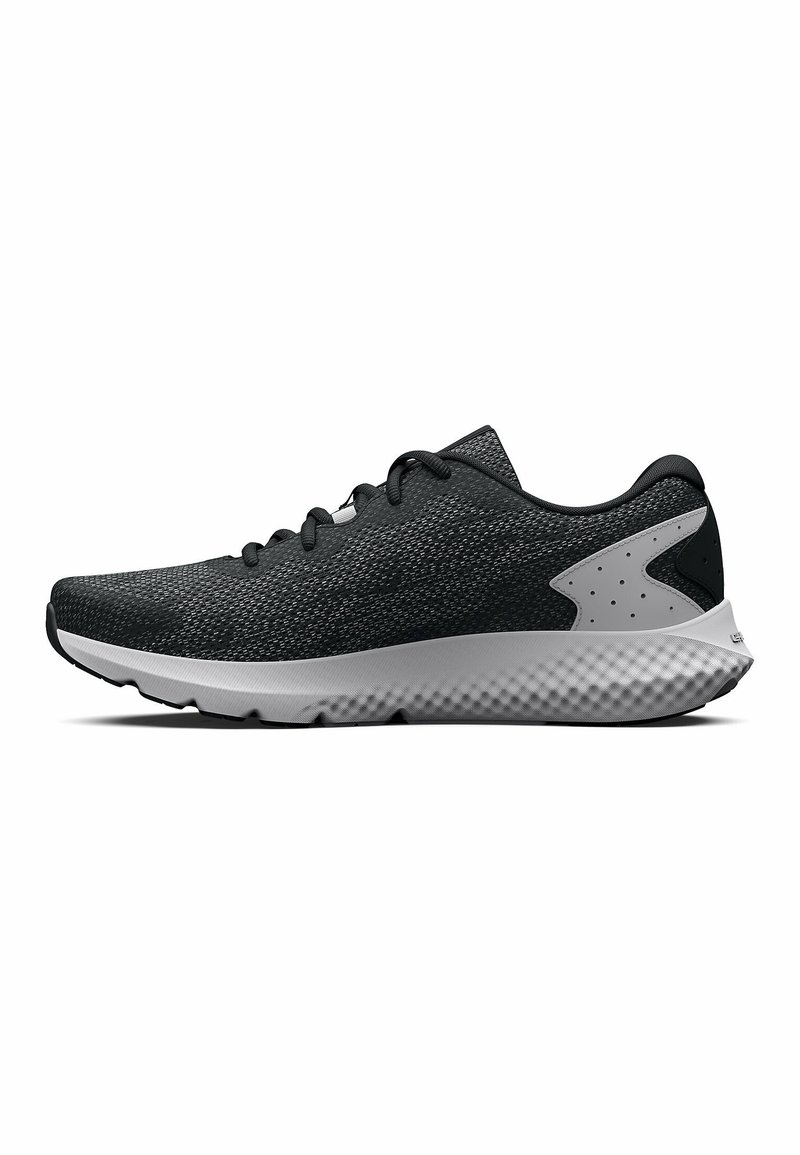 Under Armour VISUAL CUSHIONING UA CHARGED ROGUE 3 - Neutral running shoes - black/mottled black ...